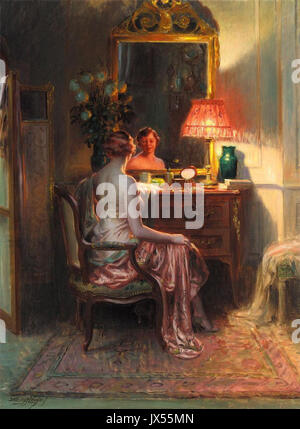 Delphin Enjolras’ painting, 'Le Boudoir,' depicts an elegant interior ...