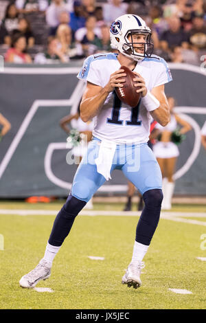August 12, 2017, Tennessee Titans quarterback Tyler Ferguson (5) warms ...