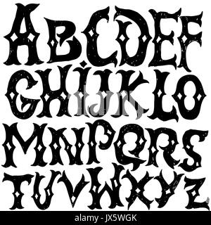 Vintage western alphabet / Retro font in wild west style / Old West ...