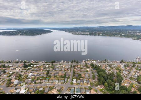 aerial view of Bryn-Mawr Skyway, Seattle, Washington State, USA Stock ...