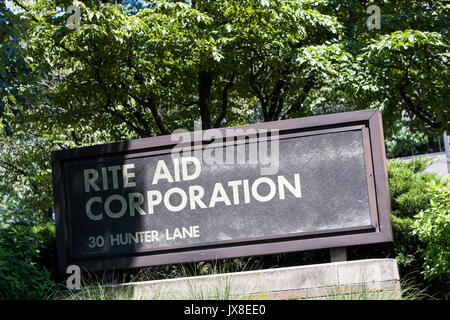 A logo sign outside of the headquarters of the Rite Aid Corporation in ...