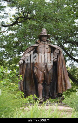 Statue of puritan by Augustus Saint-Gaudens, (1848-1907 Stock Photo ...