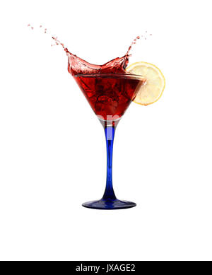 Olive splashing on cocktail isolated on black background Stock Photo ...