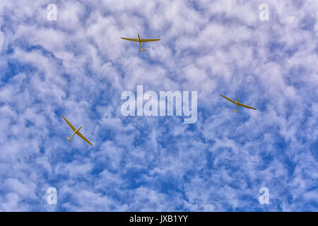Motorless flying with a glider by using the thermal Stock Photo - Alamy