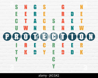 Privacy concept: Protection in Crossword Puzzle Stock Photo - Alamy