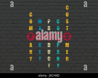 Advertising concept: Promo in Crossword Puzzle Stock Photo - Alamy