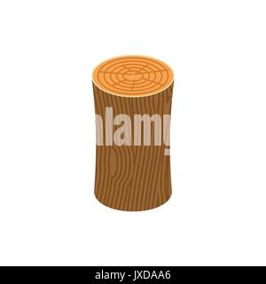 log isolated. Wooden billet on white background Stock Vector Image ...