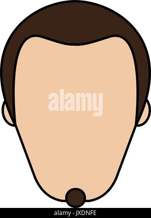 Avatar icon of a man with a goatee beard, designed in a flat style ...