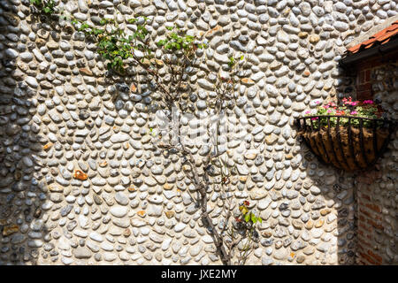 Flint stone walls that many buildings were made from in and around the ...