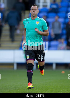 Reading, UK. 15th Aug, 2017. Aston Villa Club Doctor Ricky Shamji (left ...