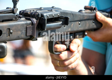 Finger on the trigger of a shotgun Stock Photo: 52747872 - Alamy