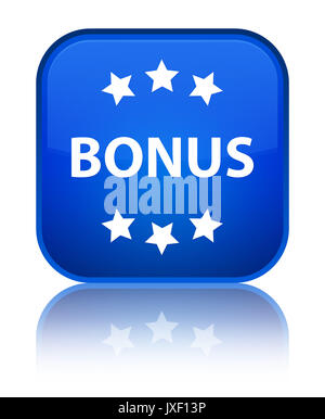 Bonus isolated on special blue round button abstract illustration Stock ...