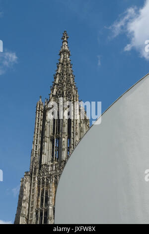 Ulm minster, highest steeple of the world, Germany, Baden-Wuerttemberg ...