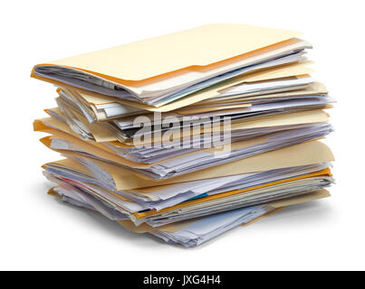 Stack of manila folders on white background Stock Photo: 41256615 - Alamy
