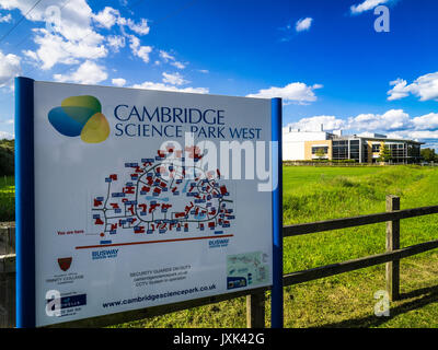 Cambridge Science Park - Signs at the entrance to Cambridge Science ...