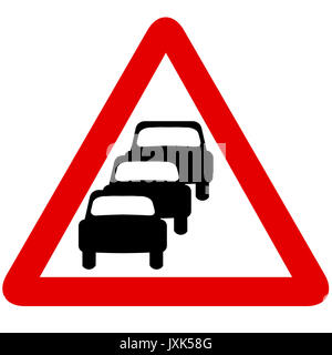 Queues likely road sign on the A303 near Stonehenge in Wiltshire Stock ...