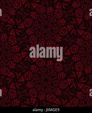 Seamless flower paisley lace pattern on green background Stock Vector ...