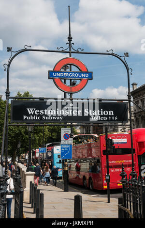 The entrance to Westminster underground station Bridge St, Westminster ...