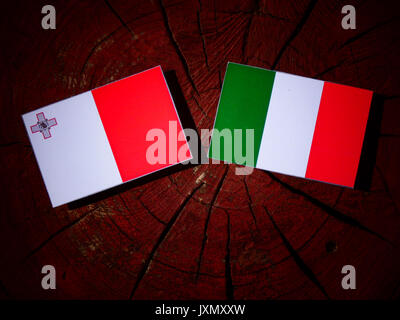 Italy - Malta / friendship concept on white background Stock Photo - Alamy