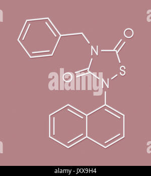 Tideglusib drug molecule (GSK-3 inhibitor). Skeletal formula Stock ...