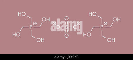 tetrakis(hydroxymethyl)phosphonium sulfate (THPS) biocide molecule ...