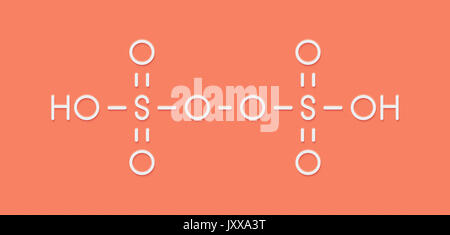 Peroxydisulfuric acid oxidizing agent molecule. Skeletal formula Stock ...