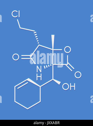 Marizomib (salinosporamide A) cancer drug molecule (proteasome ...