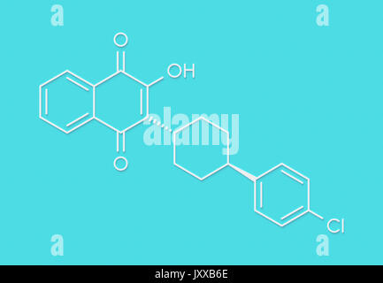 Atovaquone drug molecule. Skeletal formula Stock Photo - Alamy