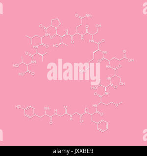 Alpha-endorphin endogenous opioid peptide molecule. Skeletal formula ...