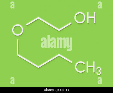 2-Butoxyethanol solvent and surfactant molecule. Skeletal formula Stock ...
