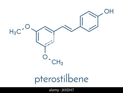 Pterostilbene molecule. Skeletal formula Stock Photo - Alamy