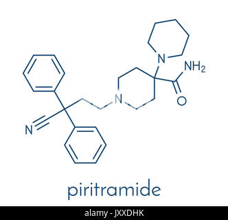 Piritramide opioid analgetic drug molecule. Skeletal formula Stock ...