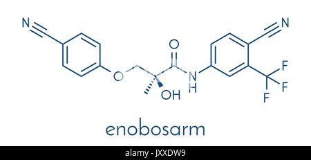 Enobosarm drug molecule. Selective androgen receptor modulator (SARM ...