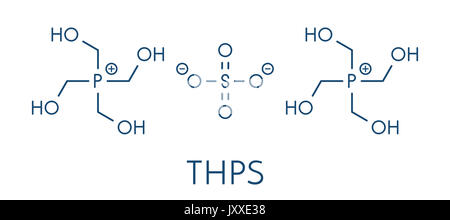 tetrakis(hydroxymethyl)phosphonium sulfate (THPS) biocide molecule ...