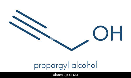 Propargyl alcohol molecule. Skeletal formula Stock Photo - Alamy