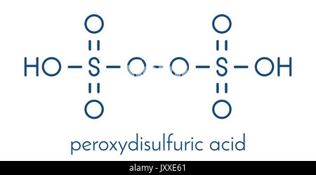 Peroxydisulfuric acid oxidizing agent molecule. Skeletal formula Stock ...