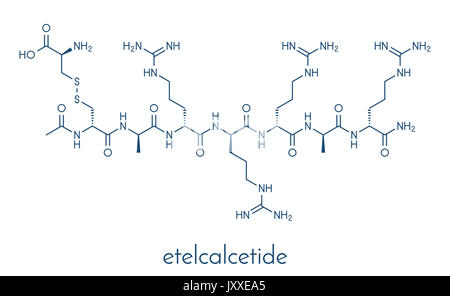 Etelcalcetide drug molecule. Skeletal formula Stock Photo - Alamy