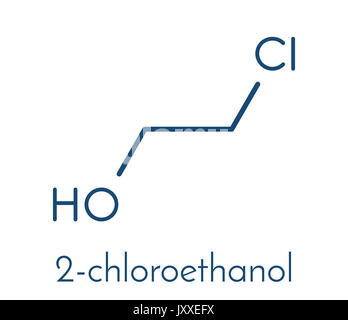 Ethylene chlorohydrin molecule. Side product formed during ethylene ...