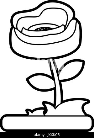 uncolored flower vector illustration Stock Vector Image & Art - Alamy