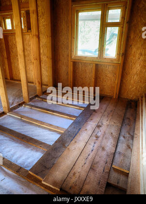 Flooring in frame house Stock Photo - Alamy