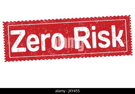 Zero risk grunge rubber stamp on white background, vector illustratio ...