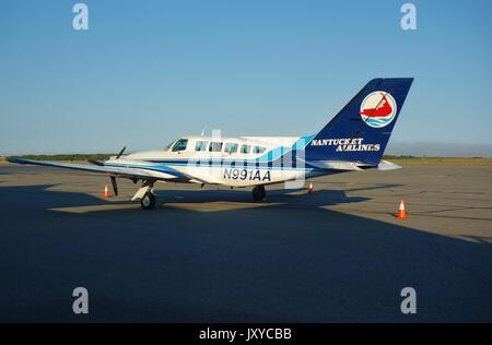 View of the Nantucket memorial Airport (ACK), a small airport on the ...