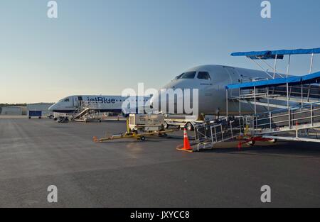 View of the Nantucket memorial Airport (ACK), a small airport on the ...