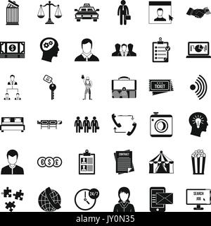 Coherence in job icons set, simple style Stock Vector Image & Art - Alamy