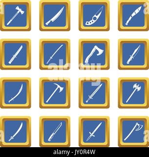 Steel arms symbols icons set orange Stock Vector Image & Art - Alamy