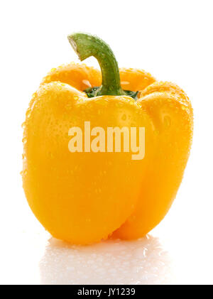 Yellow paprika isolated on the white background Stock Photo - Alamy