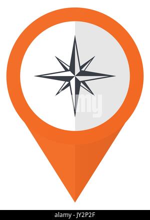 Compass direction indicator of north, south, west and east. Editable ...