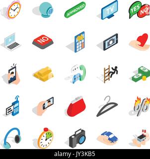 Operator icons set, isometric style Stock Vector Image & Art - Alamy