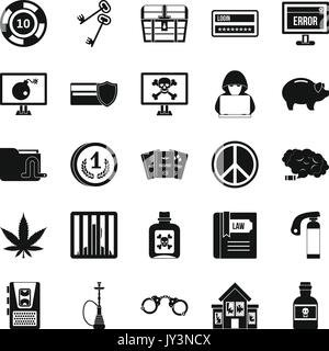 Offence icons set, simple style Stock Vector Image & Art - Alamy