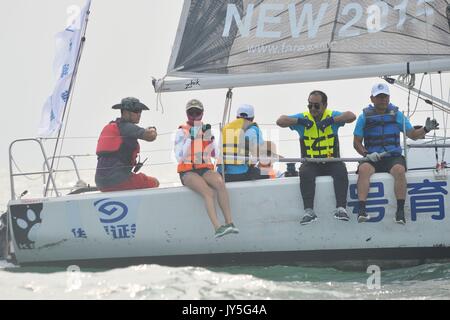 Qingdao, China. 18th August, 2017. The sailing contest is held at ...